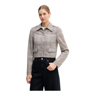 Guess Veste carreaux Geraldine - Femme - Vestes - Brun - Taille: 42 FR