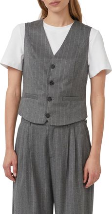 s.Oliver Leicht gef&uuml;tterte Weste im Shaped Fit mit Nadelstreifen