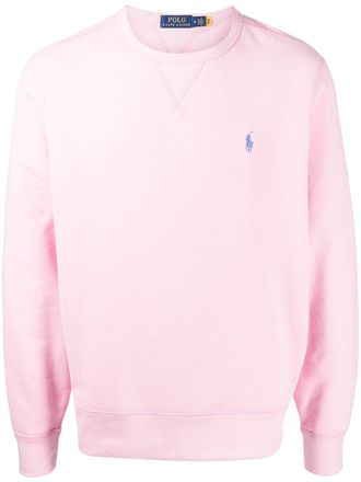 Polo Ralph Lauren sweat &agrave; logo brod&eacute; - Rose