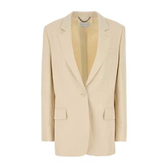 Stella McCartney Ivory Viskose Blend Blazer - - Jackets - Damen - Beige - S