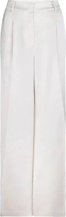Dante6 Femme, Pantalons, Blanc, Taille: 36 FR Pantalon large pliss&eacute; en satin