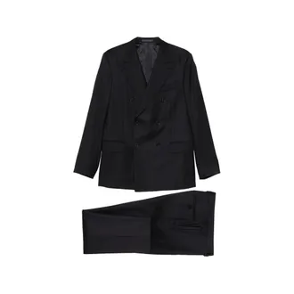 Caruso Norma Double-breasted Peak-lapel Suit