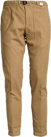 White Sand pantalon à taille élastiquée - Marron