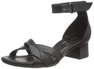 Clarks Femme Desirae Lily Sandales, Black Leather, 39.5 EU