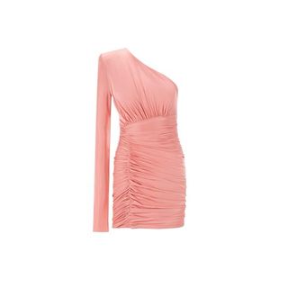 Alexandre Vauthier Robe satin&eacute;e asym&eacute;trique et drap&eacute;e