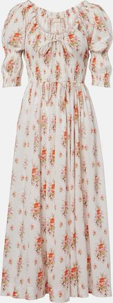 D&ocirc;en D&ocirc;en Robe midi Ischia en coton &agrave; fleurs