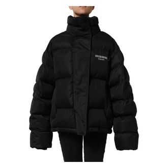 Dolce & Gabbana Dgvib3 Bestickte Pufferjacke - - Jackets - Damen - Schwarzk - S