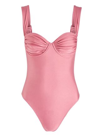 Faithfull The Brand Arlo draped swimsuit - Rosa