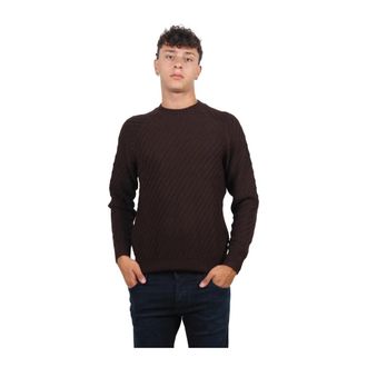 AT.P. CO Brauner Diagonaler Strickpullover - - Knitwear - Herren - Braun - L