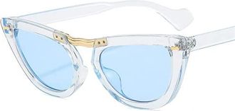 Generic Lunettes de soleil triangulaires à petite monture oeil de chat 2025 pour hommes et femmes pour tir de rue lunettes de soleil en plein air plage ombre 