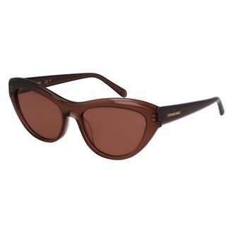 Ferragamo Braune Acetat-Sonnenbrille