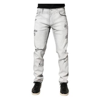 Dolce & Gabbana Distressed Skinny Denim Jeans - - Jeans - Herren - Grau - M