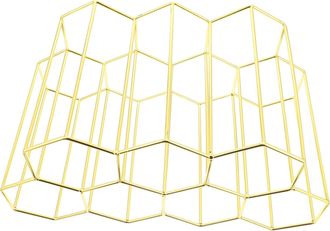 NUOBESTY Honeycomb Metall Weinregal Waben Design Robuster Weinhalter für Bar Küche Wohnzimmer Dekorativer Flaschenständer Stabil und Kratzfest