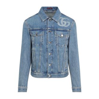 Gucci Blaue Ivory Jeansjacke - - Jackets - Herren - Blau - M