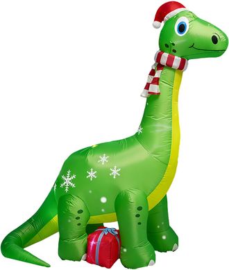 Generic Aufblasbare Weihnachtsdekorationen,Riesige Dinosaurier Mit Leistungsstarken Weihnachten Aufblasbare Eingebaute Beleuchtung F&uuml;r Garten Hof Pad Terrasse