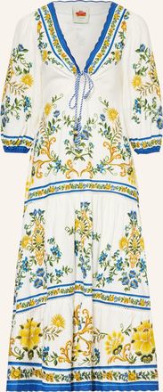Farm Rio Farm Rio Kleid Emily Mit Leinen Und 3/4-Arm weiss
