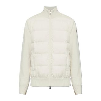Moncler Strickjacke mit gesteppter Vorderseite - - Knitwear - Herren - Beige - L