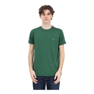Lacoste Homme, Tops, Vert, Taille: XL T-Shirt Col Rond en Jersey de Coton Pima