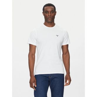 Barbour T-Shirt Essential Sports MTS0331WH11 Weiß Tailored Fit