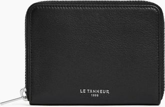 Le Tanneur Porte monnaie zipp&eacute; avec porte cartes amovible Albertine en cuir lisse