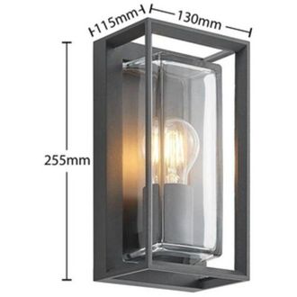 Arcchio [NEUWERTIG] Arcchio Ismera Au&szlig;enwandleuchte Mit Glas Au&szlig;en Wandleuchte Lampe E27 Dunkelg620 B-Ware