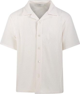 Dunst Homme, Chemises, Beige, Taille: L Open Collared Crochet Shirt