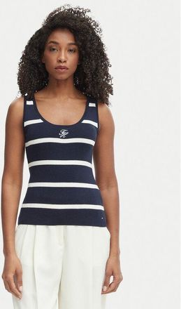 Tommy Hilfiger Top WW0WW48480 Dunkelblau Slim Fit
