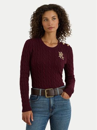 Lauren Ralph Lauren Pullover 200932223015 Dunkelrot Slim Fit