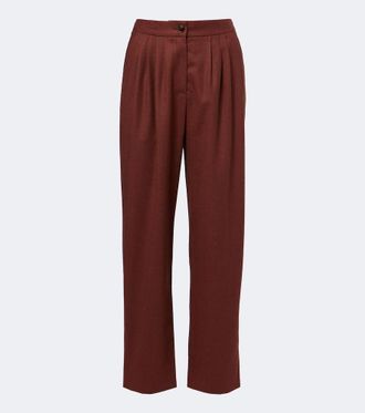 Blaz&eacute; Milano Blaz&eacute; Milano Pantalon droit Fox en laine et cachemire
