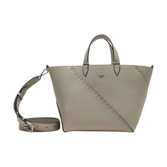 Fendi Selleria Diagonal Small Tote - - Bags - Damen - Beige - ONE SIZE