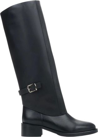 Estro & Luminara Femme, Chaussures, Noir, Taille: 40 EU Bottines 2-en-1 cheville et hauteur genou