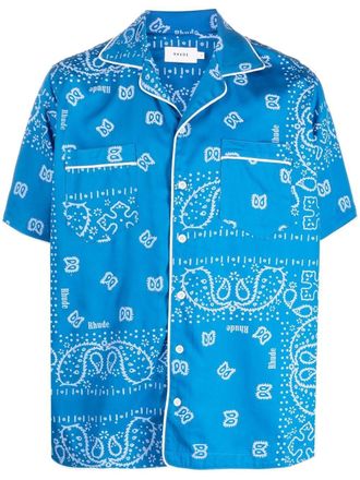 Rhude Hemd mit Bandana-Print - Blau