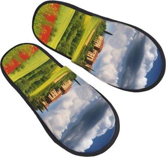 Generic Pantoufles De Voyage Printemps En Toscane Chaud Pantoufles DHiver Peluche Chausson Hotel Pour H&ocirc;tel Automne Voyage L