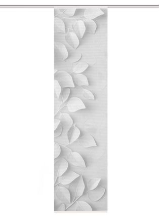Vision S Schiebegardine RIXA Bambusoptik, 3D Effekt, Blätter-Druck, 260x60 cm, Farbe:grau, Größe:260 x 60 cm, Anzahl:1x