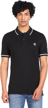 Calvin Klein Jeans Homme Tipping Slim J30j315603 Polos Manches Courtes, Noir (Ck Black), XS EU