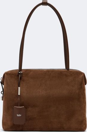 Max Mara Schultertasche Large aus Veloursleder