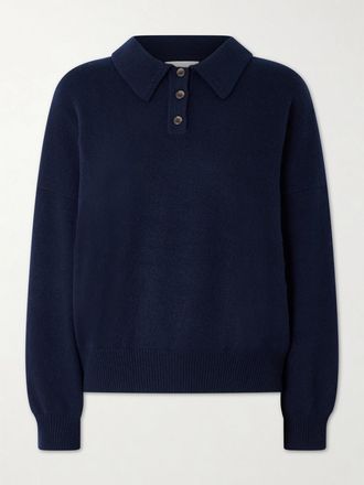 Lisa Yang Pull Fa&ccedil;on Polo En Cachemire Etta - Bleu
