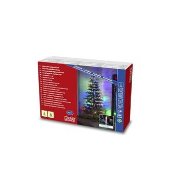 Konstsmide LED Baumkette, Topbirnen, One String, 16 bunte Dioden, 4,5V, Außen (IP44), 3,6W, grünes Kabel - 1156-500