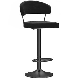 Generic H&ouml;henverstellbare Barhocker, drehbare hohe K&uuml;chen- und Esszimmerst&uuml;hle mit R&uuml;ckenlehne, Samt-Hocker, geeignet f&uuml;r K&uuml;cheninseln