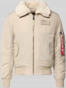 Alpha Industries Bomberjacke mit Label-Patch und Kentkragen