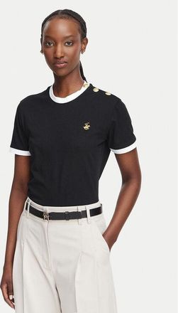 Beverly Hills Polo Club T-Shirt P-SS26W-TS0104 Schwarz Regular Fit