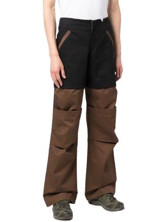 Spencer Badu Black and Brown Cargo Trousers Size M