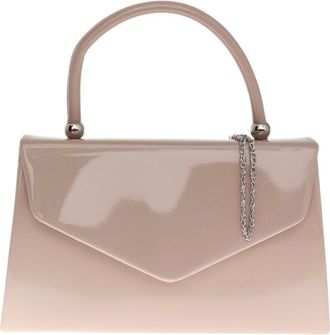 Girly HandBags Gl&auml;nzende, schlichte Tasche mit Henkel Nude Beige