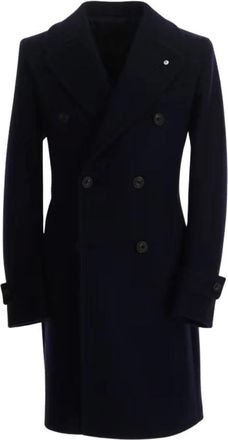 L.B.M. 1911 L.b.m. 1911, Homme, Manteaux, Bleu, Taille: XL Manteau Chesterfield en jersey