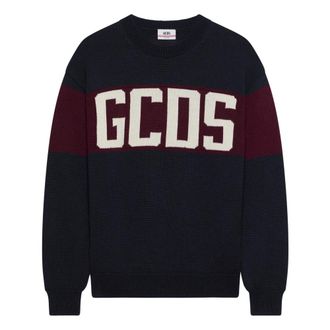 GCDS Band Logo Crewneck - - Sweatshirts & Hoodies - Herren - Blau - M