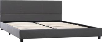 vidaXL Bettgestell Grau Kunstleder 120x200 cm Vidaxl