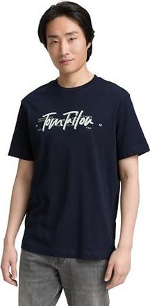 Tom Tailor 1047773 T-Shirt, 10668-Sky Captain Blue, L Hommes