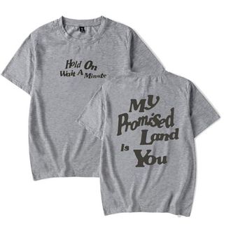 Generic Josiah Queen My Promised Land is You T-Shirt Femme Homme Casual Mode Été Manches Courtes Tee Vêtements, gris, 4XL