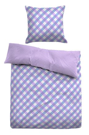 Tom Tailor 0027699 Bettw&auml;sche Garnitur mit Kopfkissenbezug Seersucker - Reaction 1x 135x200 cm + 1x 80x80 cm, Lavender