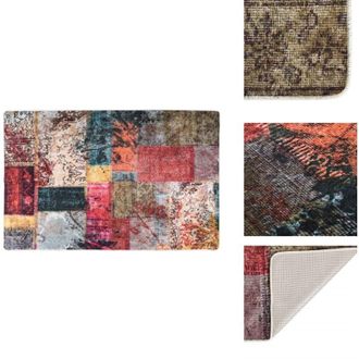 vidaXL Vidaxl - Tapis lavable antid&eacute;rapant Patchwork 80x150 cm Multicolore - Tapis Design - Tapis Multicolore - Tapis Salon - Tapis Chambre - Tapis Entr&eacute;e
